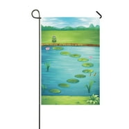 Toland Home Garden Frog Pond Pond Frog Flag Double Sided 28x40 Inch ...