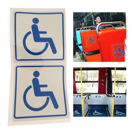 Disabled Car Window Stickers-Self Adhesive Vinyl-Disability Handicapped ...