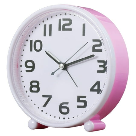 Silent analog alarm clock, gentle wake-up clock, round alarm clock ...