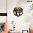 1 Pack Carnival Mask Hanging Pendant with Colorful Feathers and Design ...