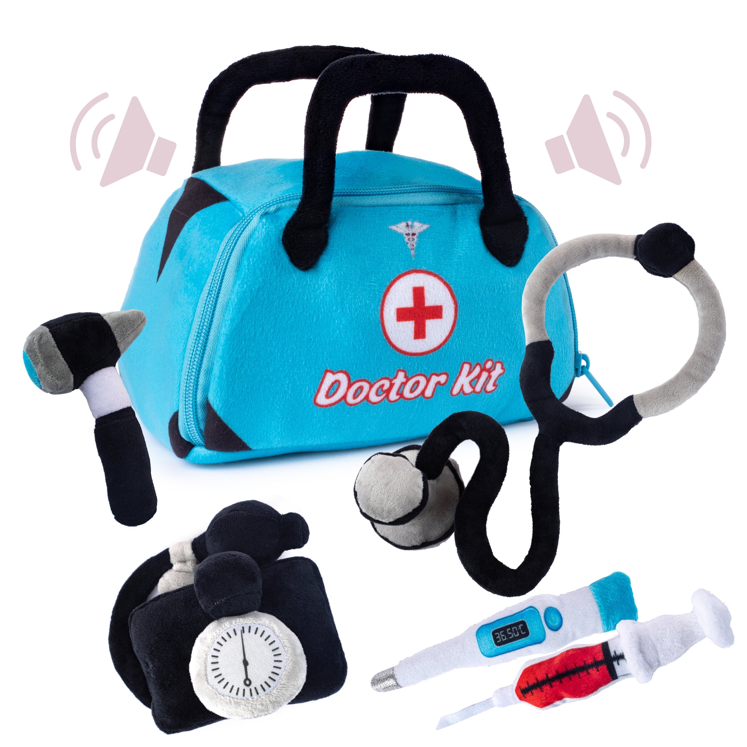 Buy Plush Creations Plush Doctor Kit Toy Set | Includes 5 Talking Soft ...