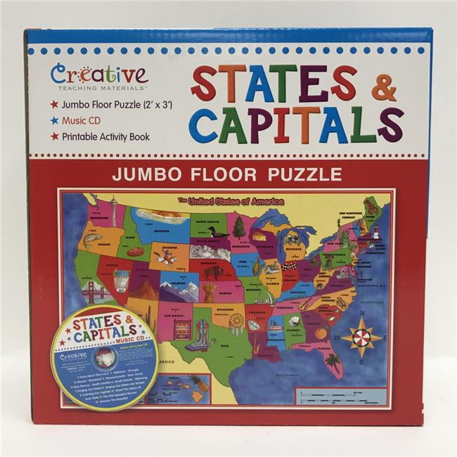 Creative Teaching Materials States & Capitals Jumbo Floor Puzzle with ...