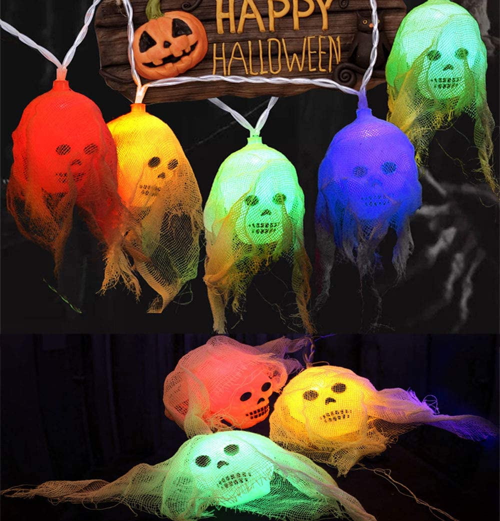 Goodwill 16.4 ft 20 LEDs Halloween Led Skeleton Lights String White ...