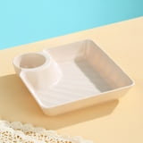 YIMWNYI French Fries Tray, Plastic Dinner Tray with Integrated Dressing ...
