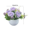 Artificial Flowers Bouquet Fake Silk Flower Arrangement for Home Living ...