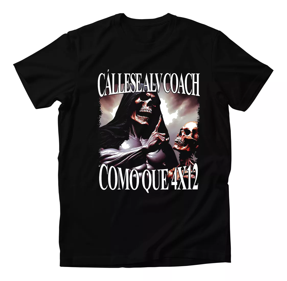 Playera Calaca Gym Meme Cállese Alv Coach Como Que 4x12 | Walmart en línea