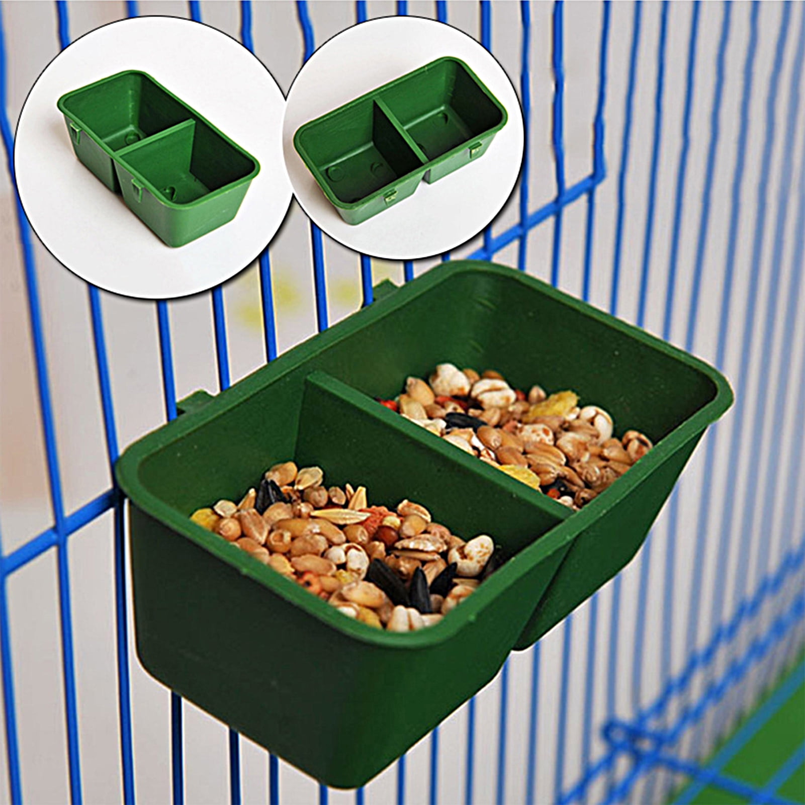 Wirlsweal 5Pcs Bird Food Boxes Large Capacity High Durability Plastic ...