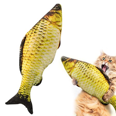 EIMELI Interactive Electric Simulated Fish Sensor Wagging Kitty Toy ...