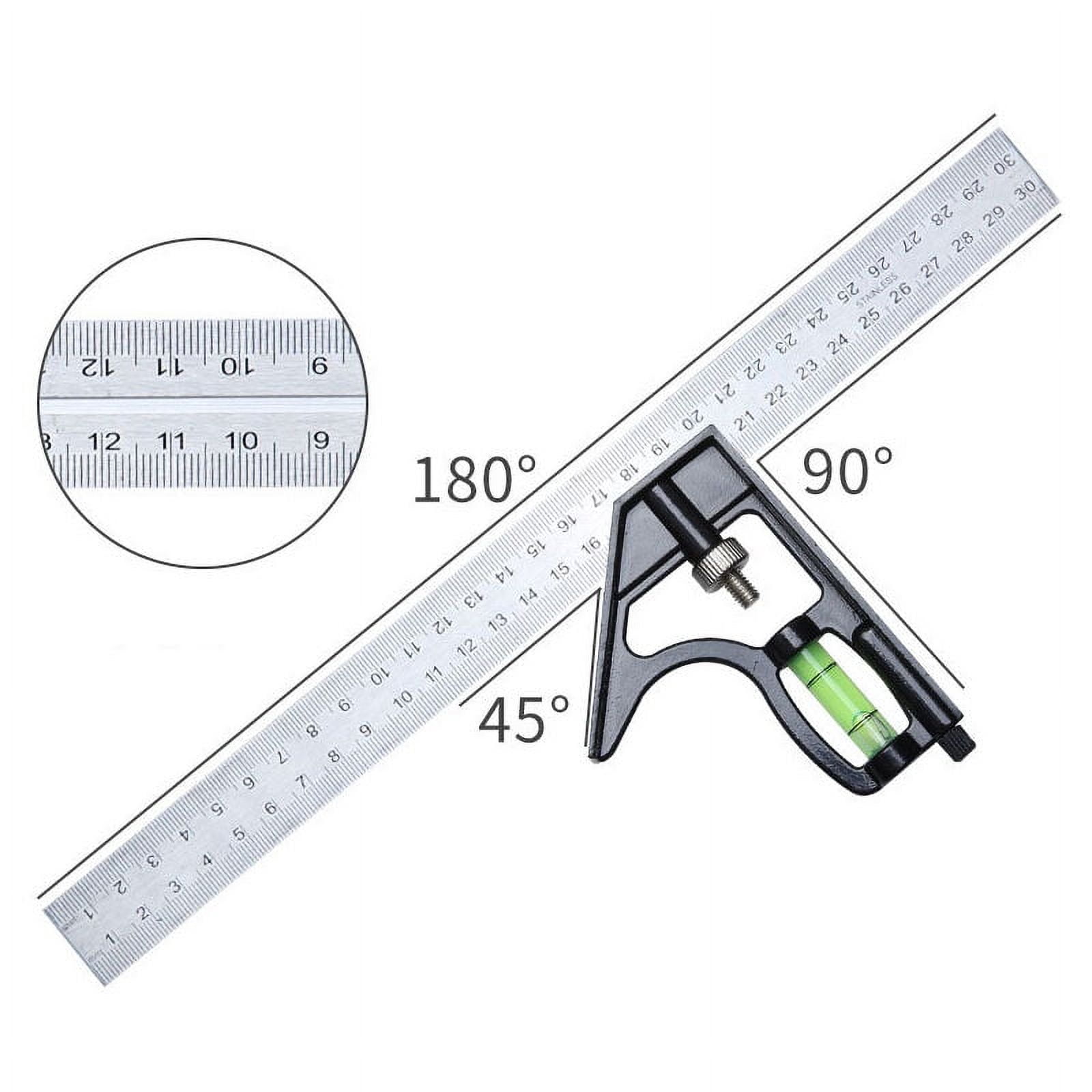 Regla de madera/metal, escuadra de carpintero, calibre de ángulos para ...