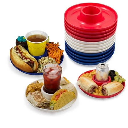 Great Plate Color Food Beverage Plate, 12 Pack - Walmart.com