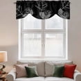 Abstract Conch Tie Up Valance Curtains Marine Life City Route Black ...