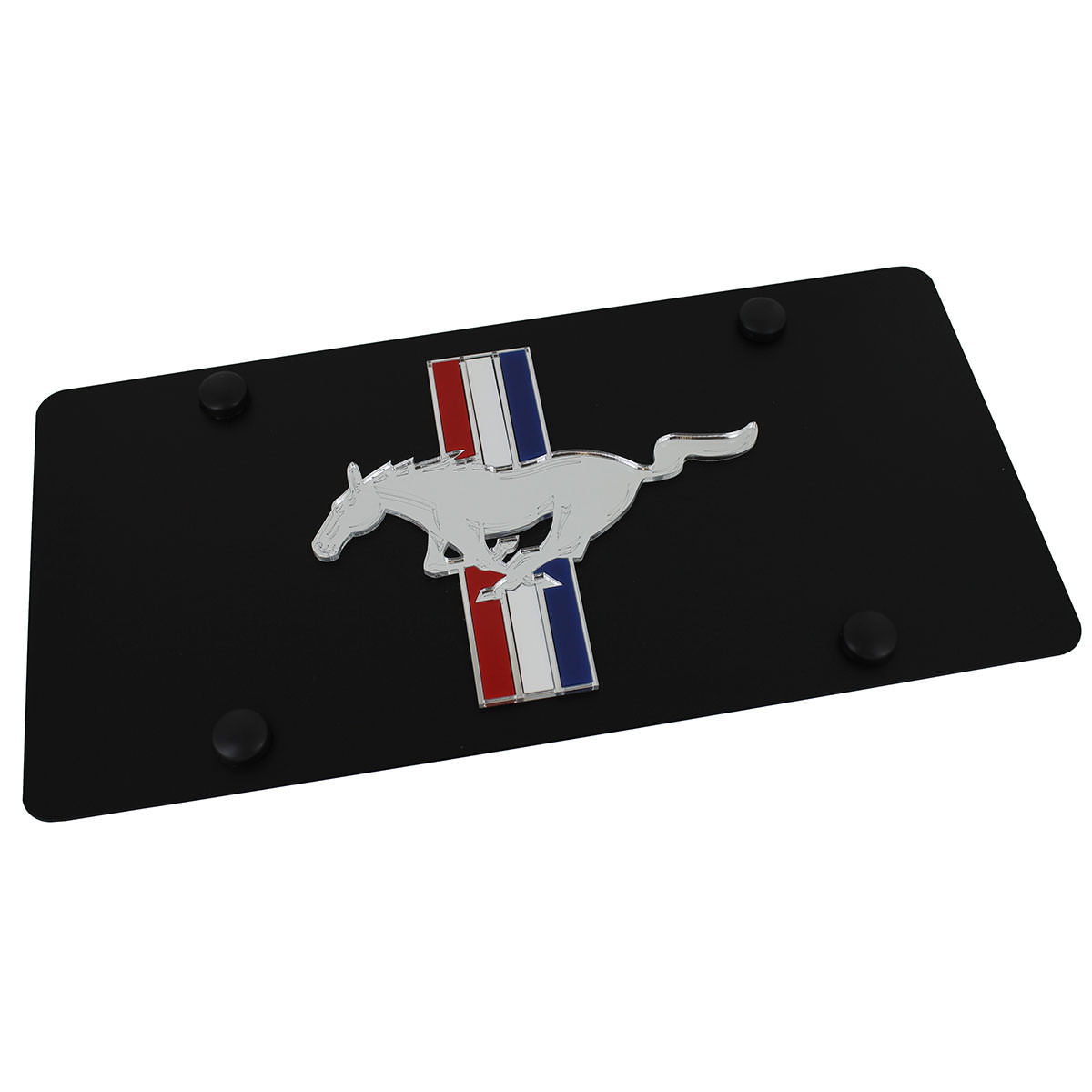 Ford Mustang Logo License Plate (Black) - Walmart.com - Walmart.com