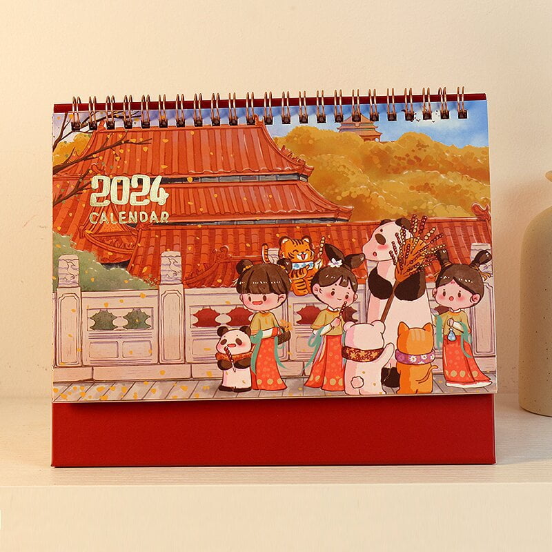 Hemoton Folding Calendar Desk Decor Desktop Calendar Decorative ...