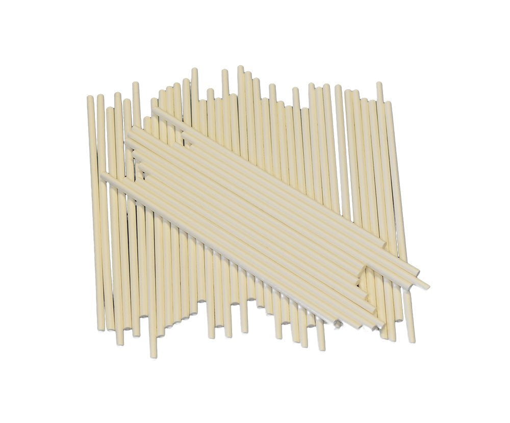 6 Inch Lollipop, Sucker Sticks, White 50 Ct by Setterstix - Walmart.com