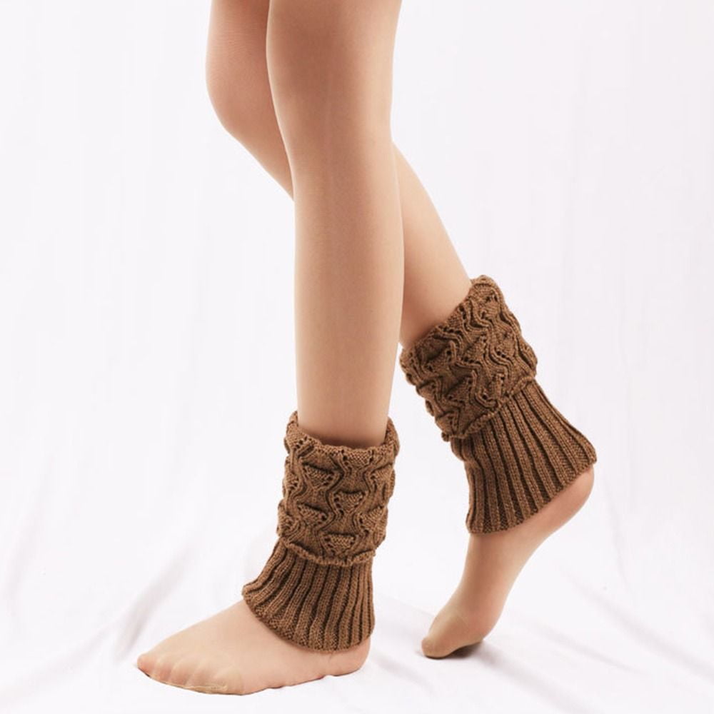 Winter Warm Stockings Short Boot Toppers Leg Sleeve Leg Warmer Crochet ...