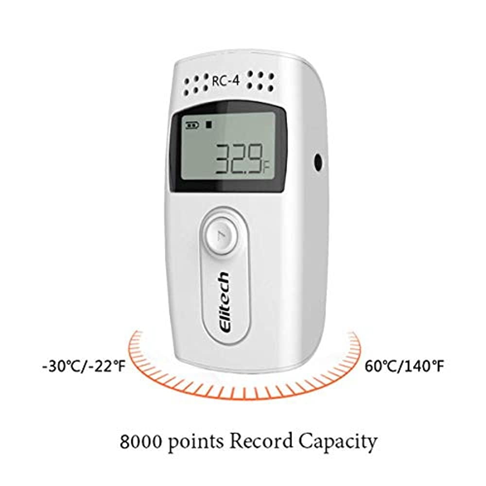Elitech Temperature Data Logger Recorder with External Temperature ...