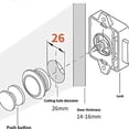 Agiufgs Keyless Button Lock Zinc, Keyless Entry for Doors 0.71-15 in ...