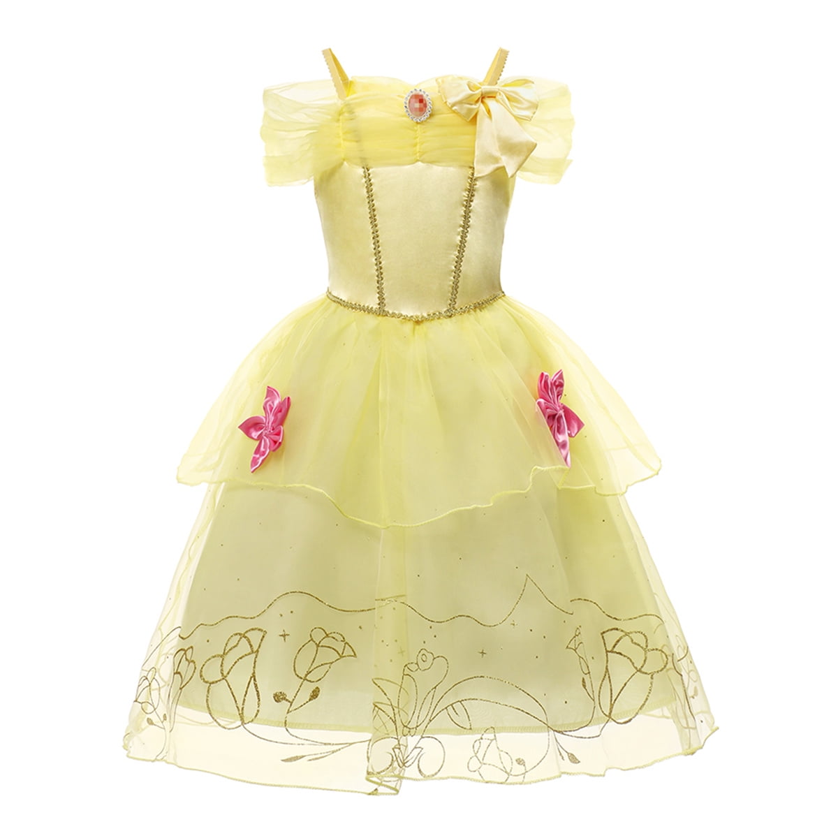 Princess Dresses for Girls Belle Dress Costume Halloween Birthday Party ...