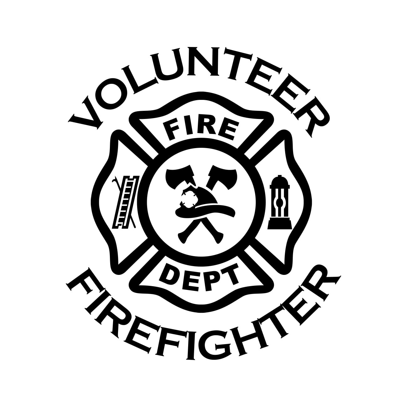 Volunteer Fightfighter Sticker Decal Die Cut - Self Adhesive Vinyl ...