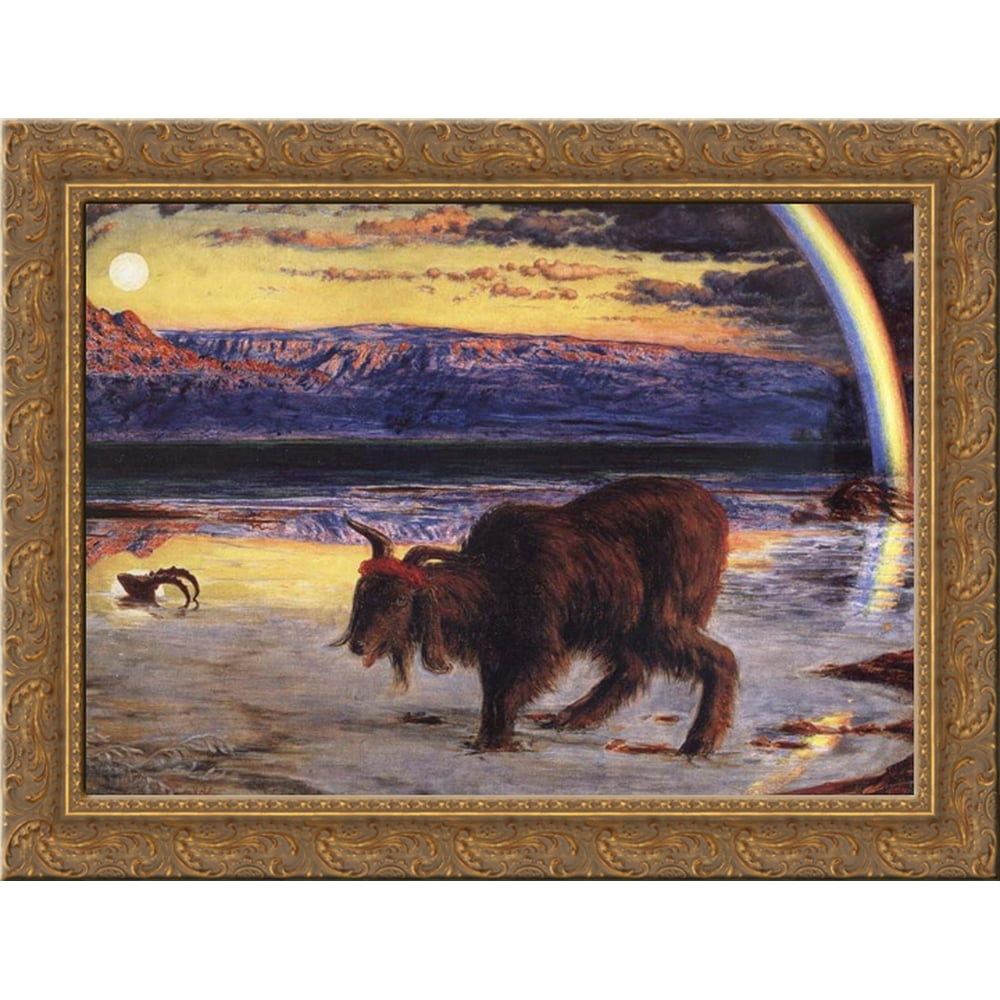 The Scapegoat 24x18 Gold Ornate Wood Framed Canvas Art by William ...