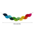 3pcs Elegant Flags Colorful Pull Flags Stylish Paper Fan Banners Unique ...
