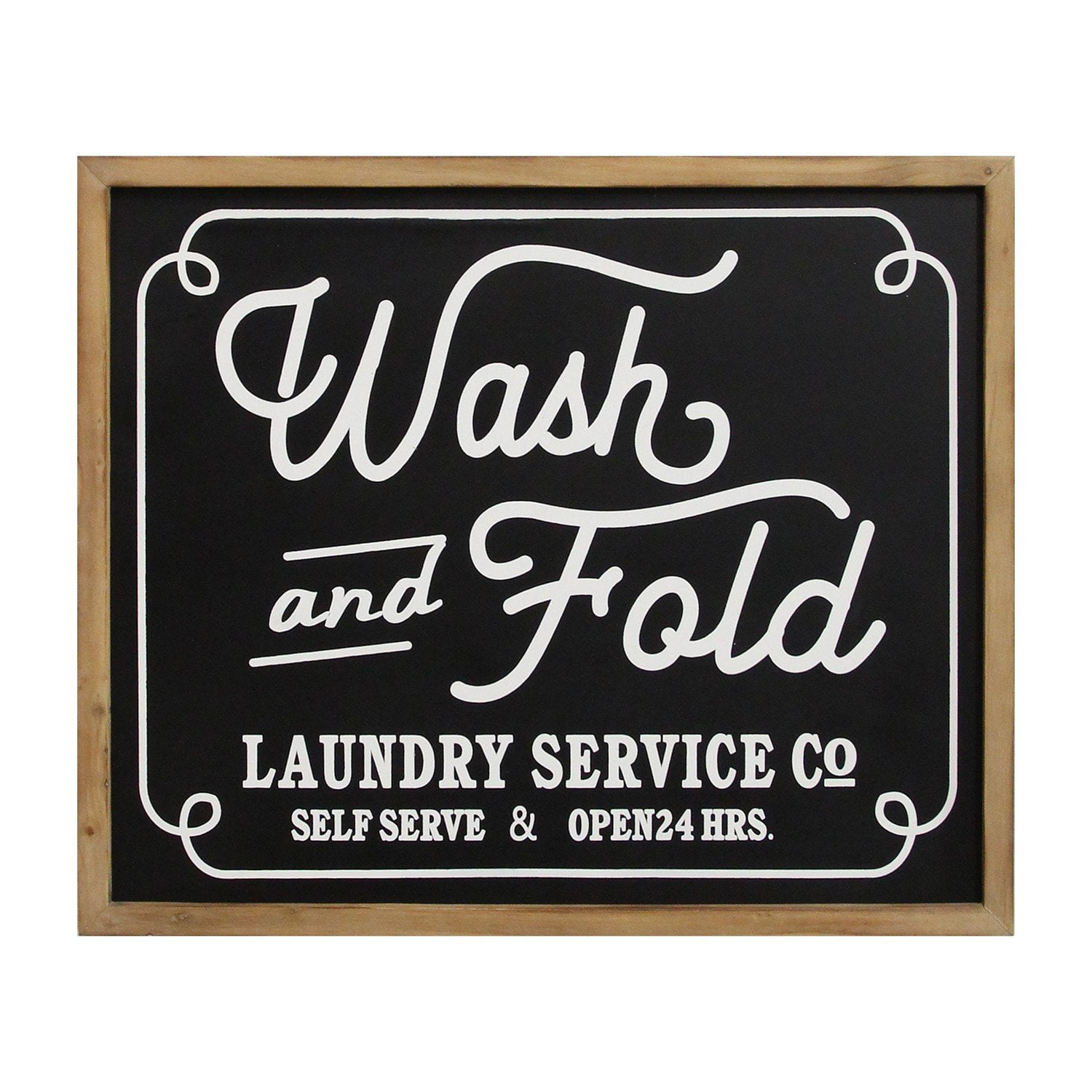 Stratton Home Decor Wash and Fold Laundry Sign Wall Decor - Walmart.com