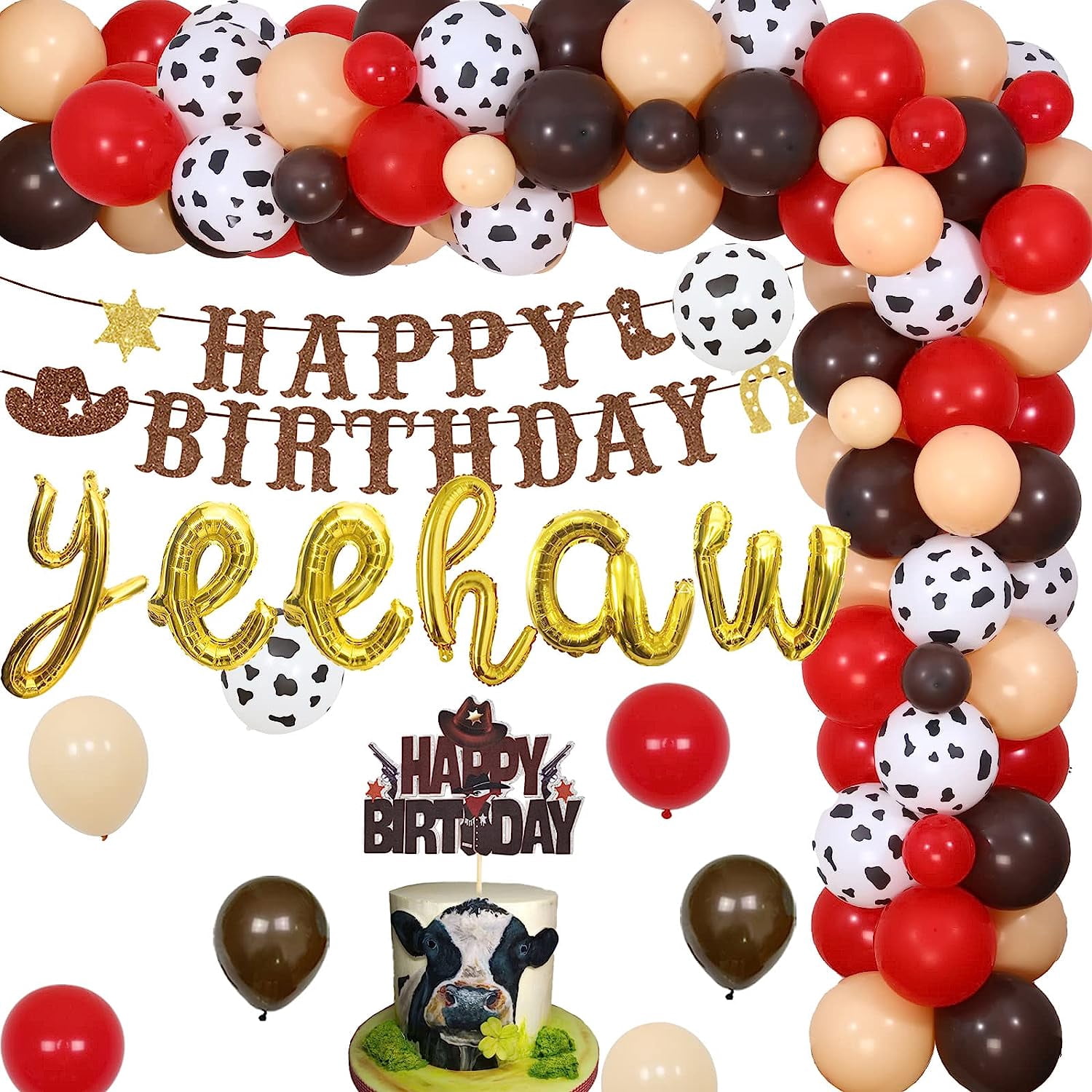 Western Birthday Party Decorations - Yeehaw Party Decorations Balloons ...