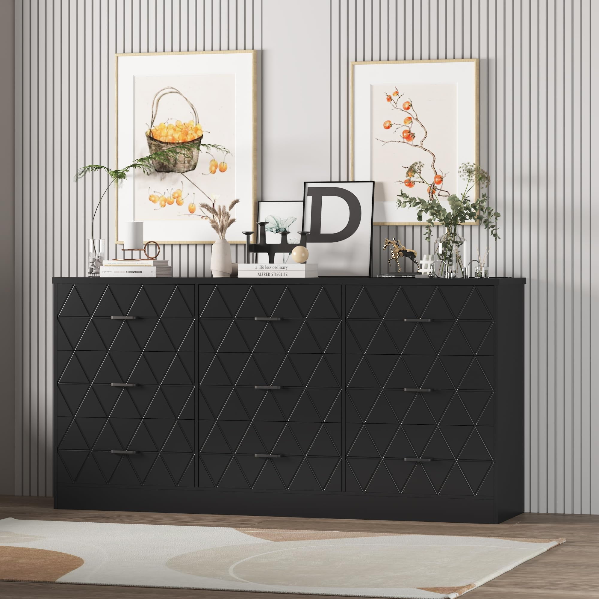 Click here for Yiwanda Yiwa Modern 9-Drawer Dresser  63 Inch Bedr... prices