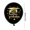 Graduation Cap Decorations 12 Inch Black and Gold Graduation Latex ...