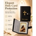 Genuine Leather Holy Card Holder, Catholic Prayer Card Organizer with ...