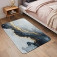 Abstract Marble Texture Front Door Mat Indoor Entrance, Grey Black ...