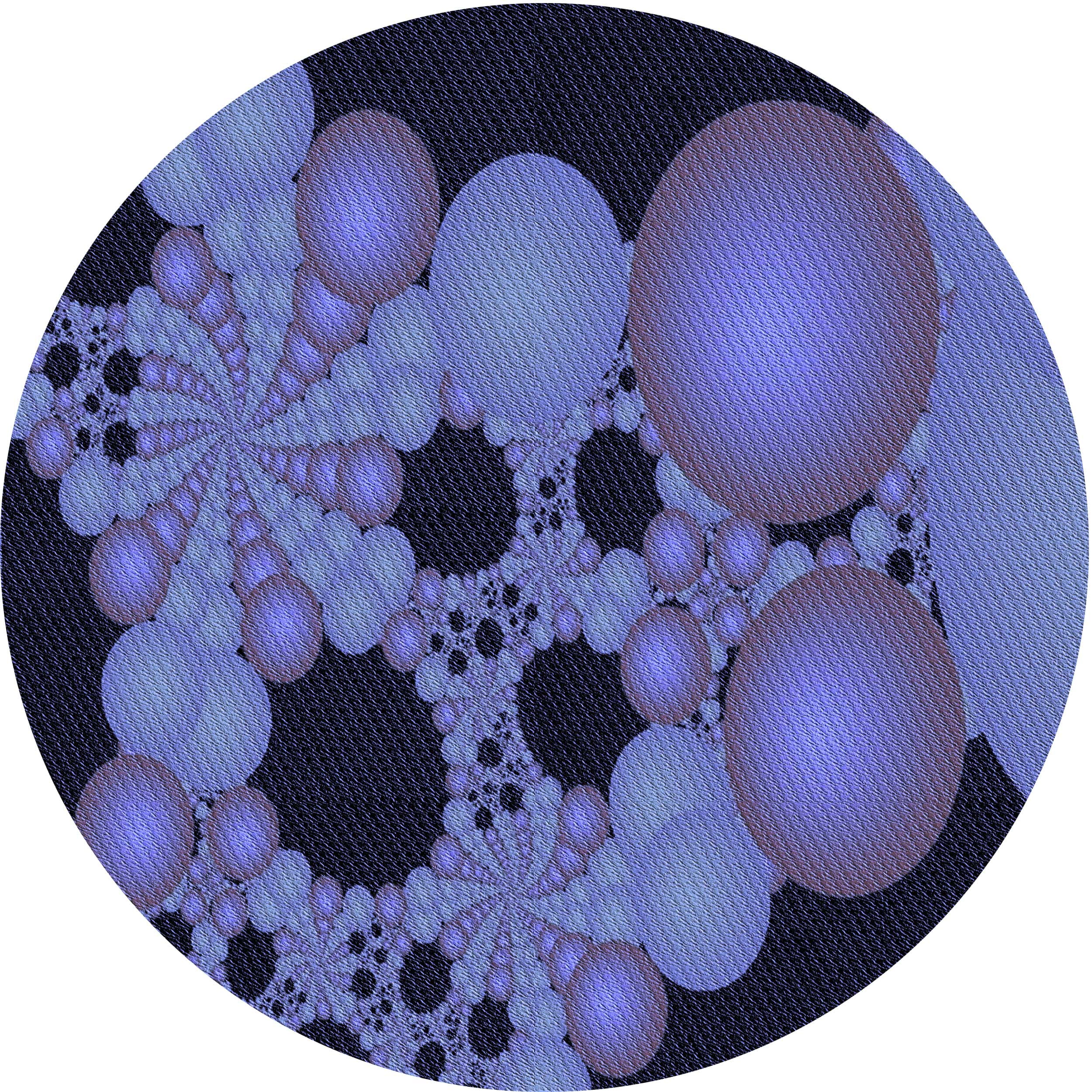 Ahgly Company Indoor Round Patterned Light Slate Blue Area Rugs, 8 ...