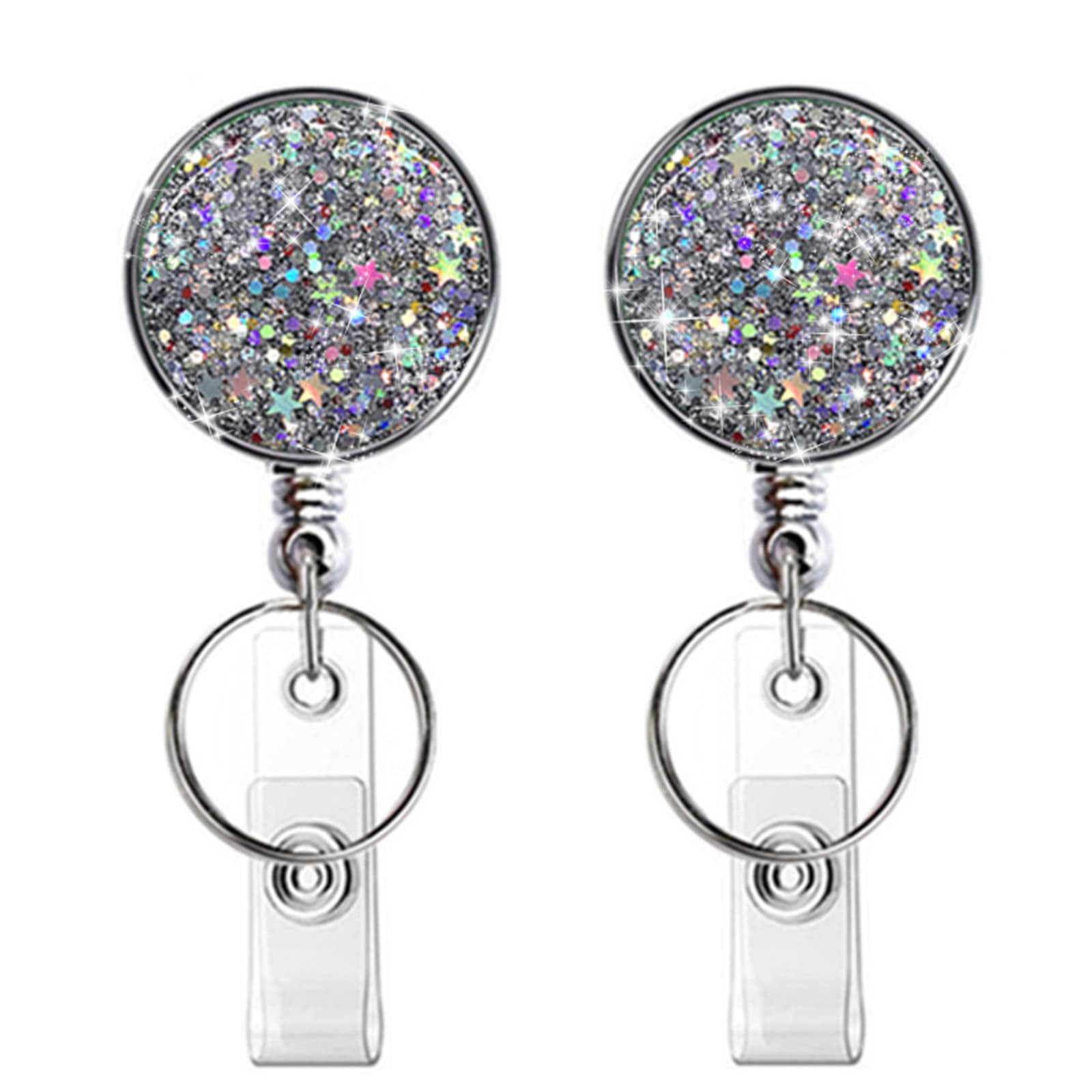 FOAUUH Retractable Badge Holder, Retractable Badge Reels,Lightweight ...