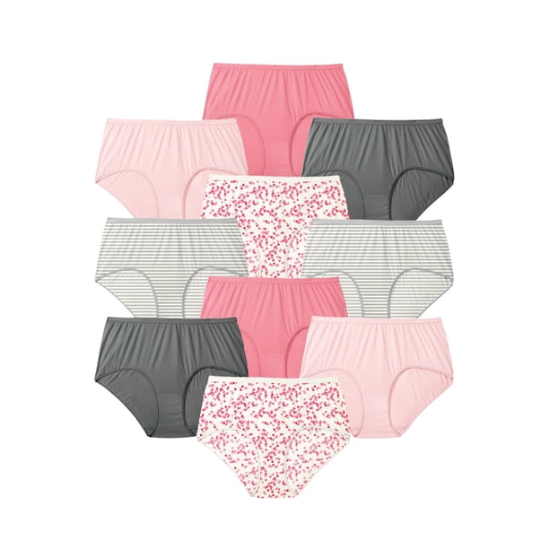 Comfort Choice - Comfort Choice Women's Plus Size 10-Pack Pure Cotton ...