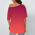 FRSASU Women's off the Shoulder Tops Oversized T-Shirts Short Sleeve ...