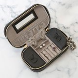 Ruby + Cash Faux Leather Zippered Travel Jewelry Organizer Box in Black ...