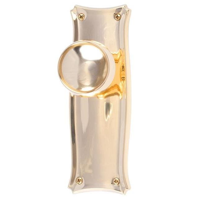 Manhattan 769 In Double Dummy Door Knob Set Polished Brass Finish