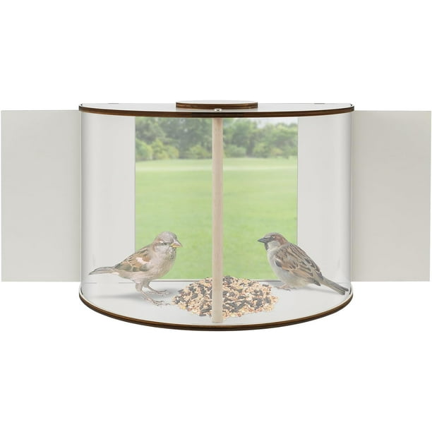 Wekity Window Bird Feeder, 180° Clear View Bird Feeder, 180 Degree ...