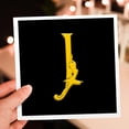 3drose, Yellow Initial, Female Silhouette on Black. Dazzling Letter J ...