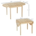 HOMCOM Compact Folding Dining Table 56" Small Space Wood Kitchen Table ...