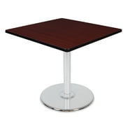 OFM Model CBLT24SQ 24" Square Cafe Height Table, Mahogany with Black ...