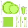 350-Piece Lime Green Disposable Tableware Set with 9 Inch Dinner Plates ...