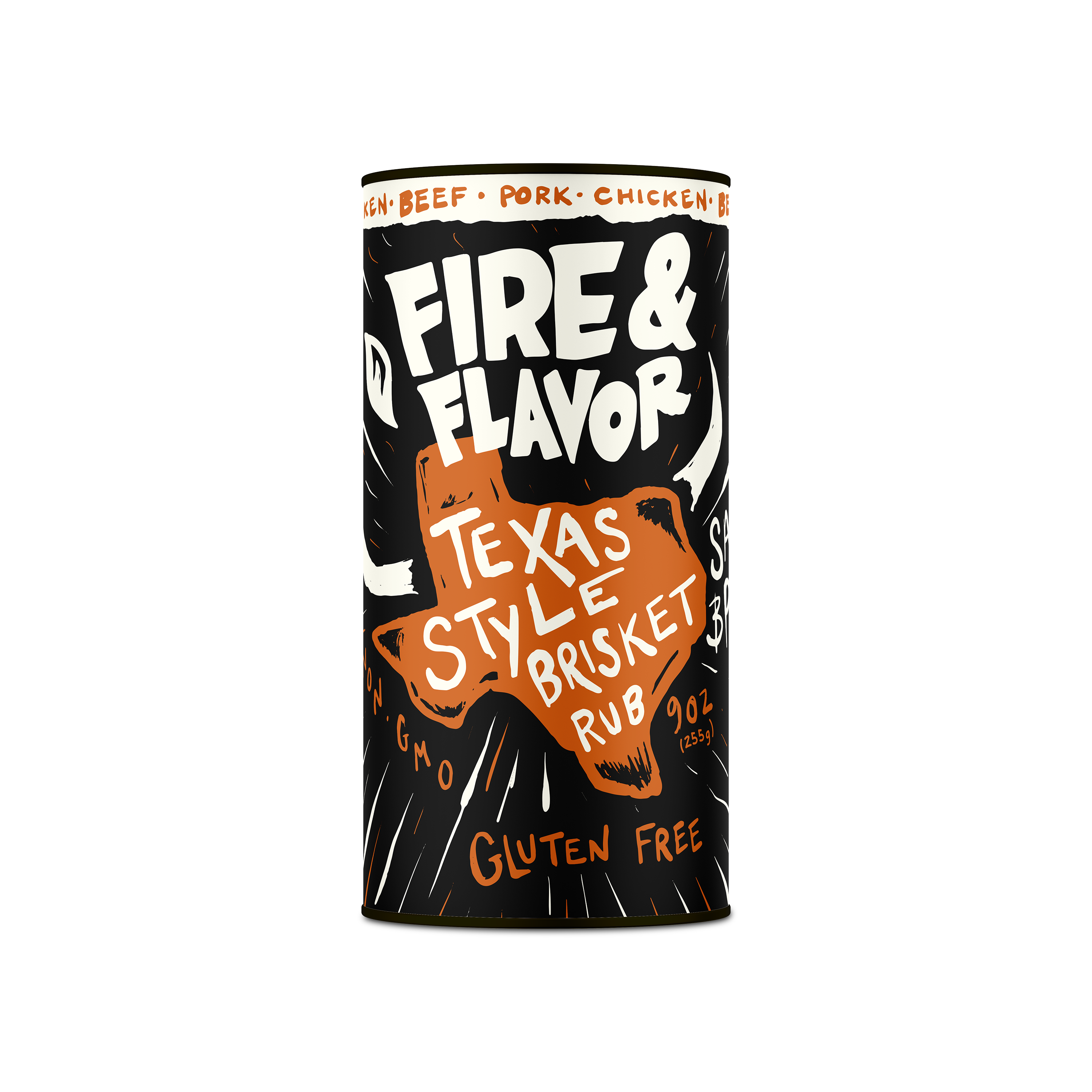 Fire & Flavor Signature Series Texas Style Brisket Rub, Dry Rub, 9oz ...