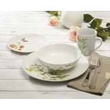Safdie & Co. Elegant 16-Piece Dinnerware Set, White, Botanical ...