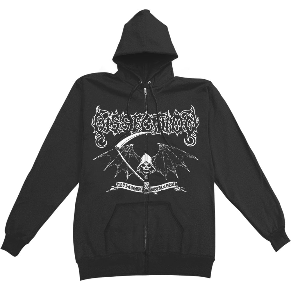 Dissection Men's Reaper Zippered Hooded Sweatshirt X-Large Black ...