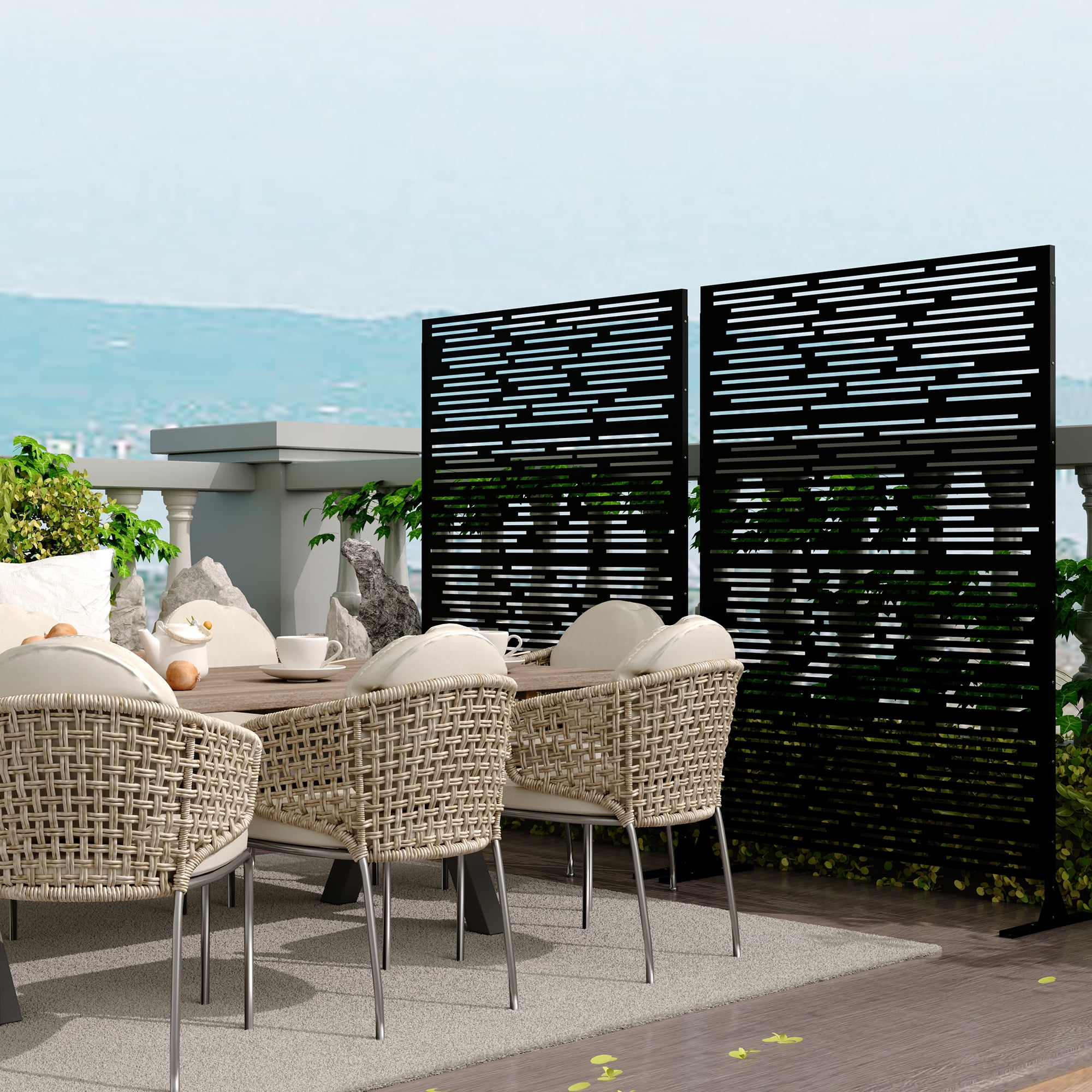 Click here for Edtara Modern Freestanding Privacy Screen  Rustpro... prices