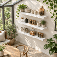 White 23.6 Inches Floating Shelves Set of 3 with Invisible Brackets for ...
