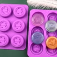 6-Piece Round Bee Silicone Mold Soap Making Mould Chocolate Candy Cake ...