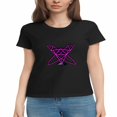 Abstract Neon Pink Triangles Graphic Tee - Walmart.com
