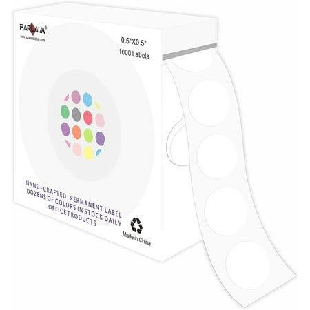 ZMLEVE 1/2 Inch Round Permanent Adhesive Color-Code Dot Stickers,1000 ...